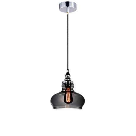 Pendente Bella Hoa Cromado Fumê 24,5 x 30,5cm 1x E27 - BRDrop