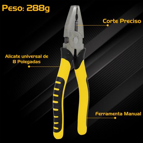 Alicate Universal 8 Pol Profissional Cabo Emborrachado - BRDrop